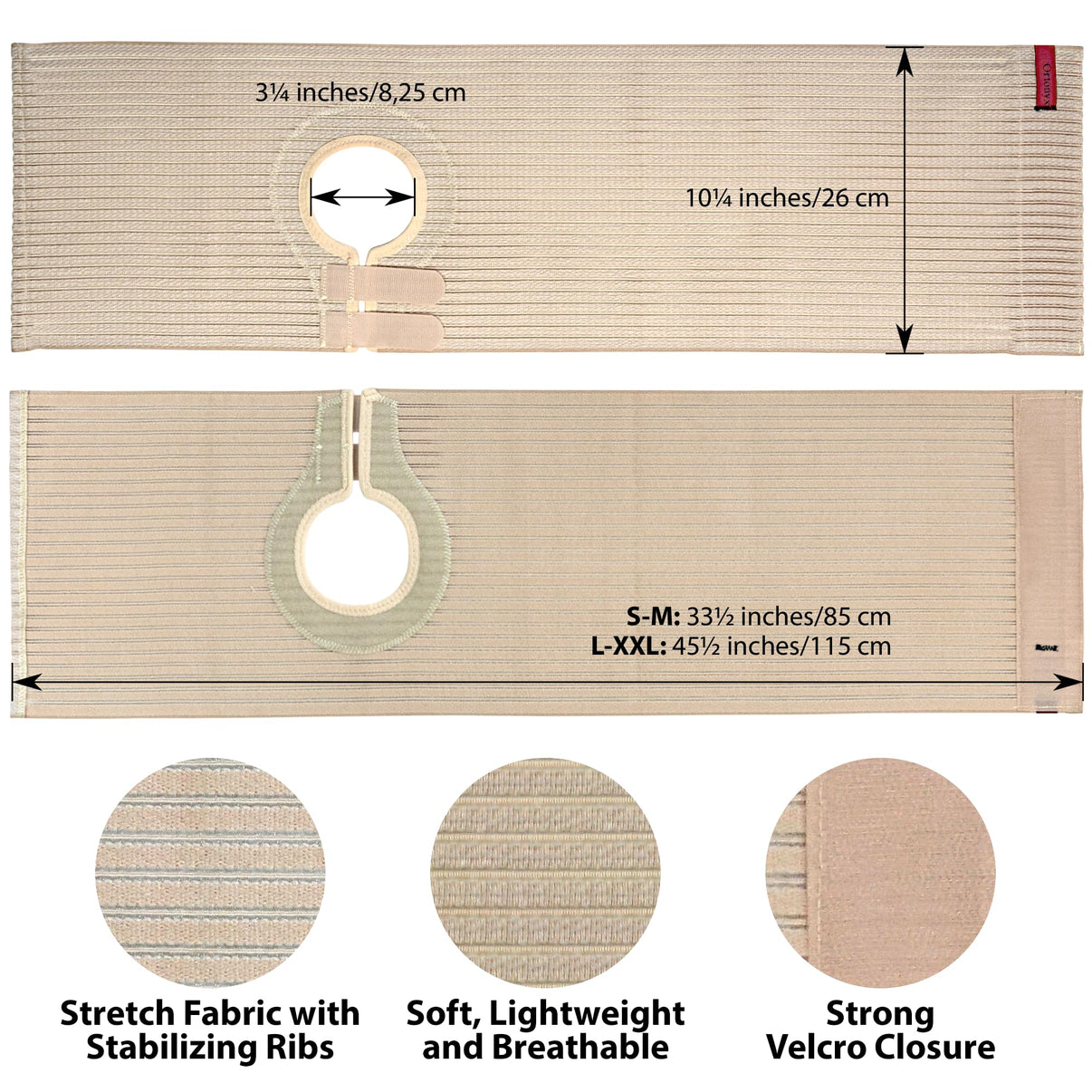 Ostomy Belt with Adjustable Stoma Hole | ORTONYX