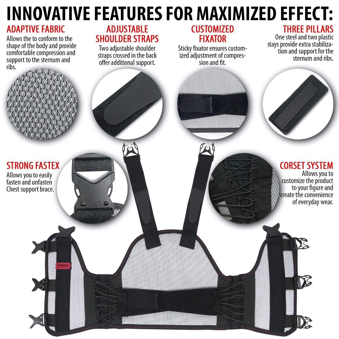 ORTONYX Sternum & Thorax Chest Brace | Post-Surgical Support